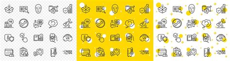 Outline Inspect Businessman Run And Delivery Line Icons For Web App Vector Stock Illustration