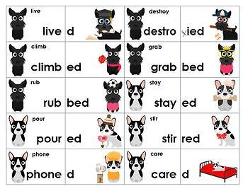 Inflectional Ending Ed Word Sort And Game By LEARNING FUN TpT