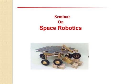 Space Robotics Pptpptx