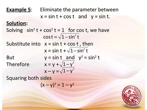 Lesson A Parametric Equations PPT Physics Science