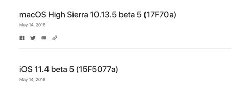 apple、開発者向けにいくつかの既知の不具合を含んだ「macos high sierra 10 13 5 beta 5 build