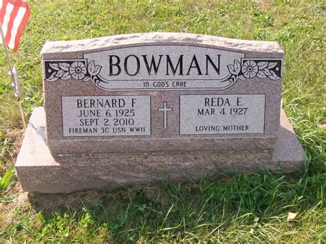 Bernard Frederick Bowman 1925 2010 Find A Grave Memorial
