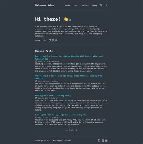 Webdevelopment Portfolio Website Astro Performance Muhammad