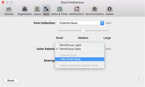 using custom styles in omnifocus 2 for mac support the omni group