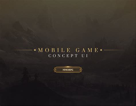 MOBILE Game Concept UI MMORPG Behance Behance