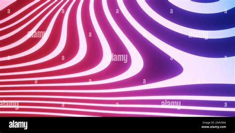 Neon Blue And Pink Abstract Flowing Bands Virtual Background Digital Technology Science Or