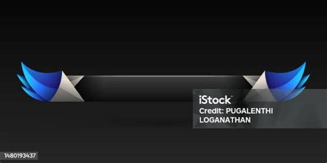추상 파란 날개 테두리 낮은 세 번째 게임 Gui 화면 제목 배너 템플릿 가상현실에 대한 스톡 벡터 아트 및 기타 이미지