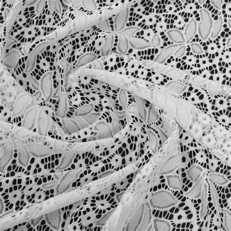 Stretch Lace White Floral Katerina Collection