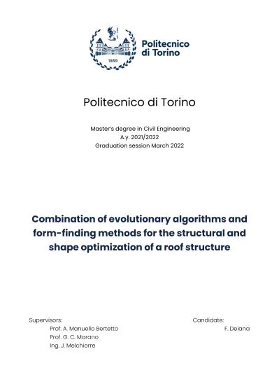 Structure Overview Combination Of Evolutionary Algorithms And Form