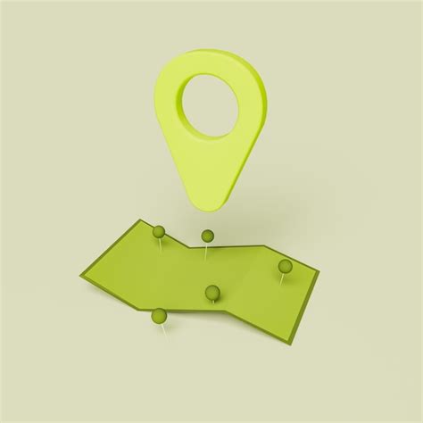 Premium Photo Folded Map With Location Pin