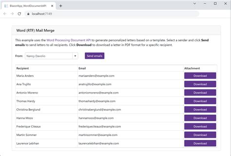 Use The Word Document Api To Generate And Send Business Letters Within
