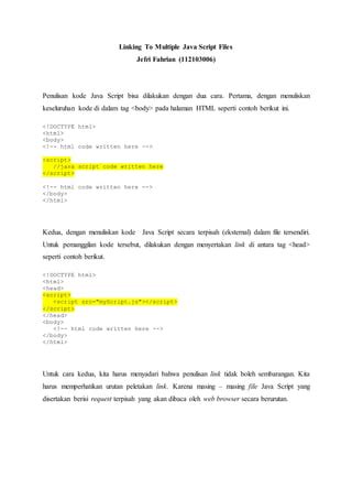 Paper5 Jefri Linking To Multiple Java Script Files PDF