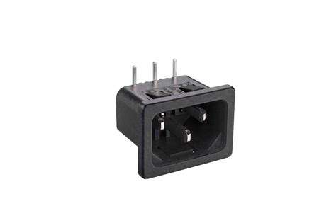 Iec Inlet C with Snap Mounting Pcb Terminal Emi आईईस कनकटर Elcom International