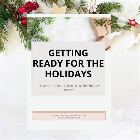 Holiday Prep Class Workbook Intentional Living