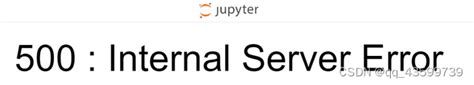 Jupyter 惊现 500 Internal Server Error ？jupinternal Server Error Csdn博客