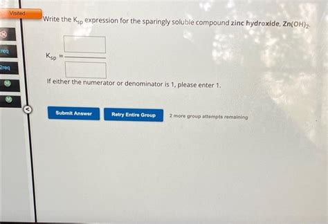 Solved Write The Ksp Expression For The Sparingly Soluble Chegg