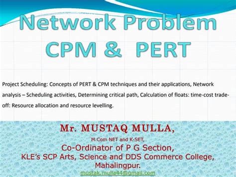 Project Management And Network Analysis Ppt