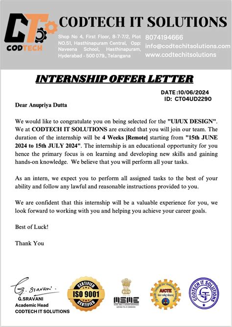 Anupriya Dutta On Linkedin Internship Codtech Uxdesigning