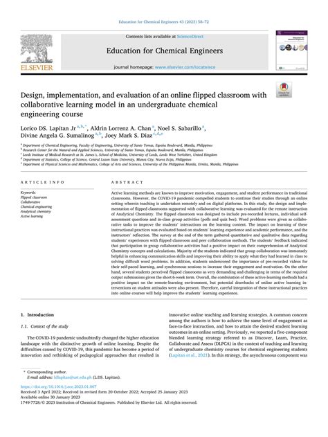 pdf design implementation and evaluation of an online flipped