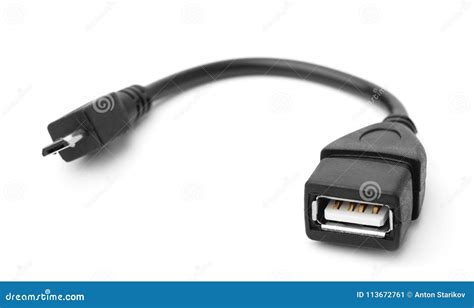 Usb Otg Cable Stock Image Image Of Data Link Cord