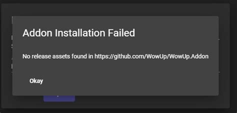 Install Addon Github No Release Assets Issue WowUp WowUp GitHub