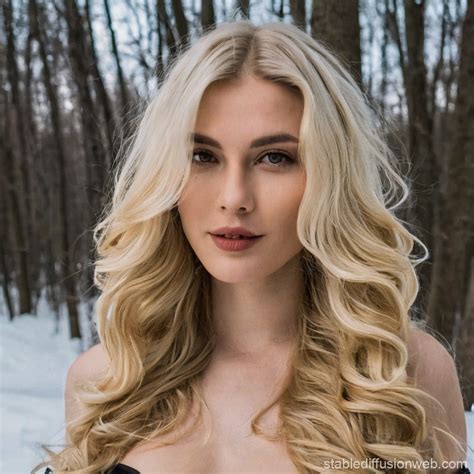 Russian Winter Blonde Model Stable Diffusion Online
