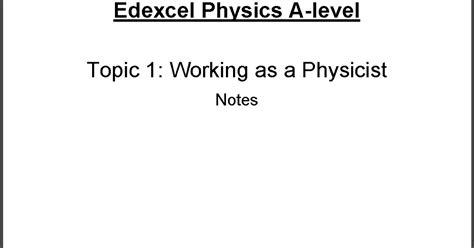 Detailed Notes Bundle Edexcel Physics A Level PMT Education