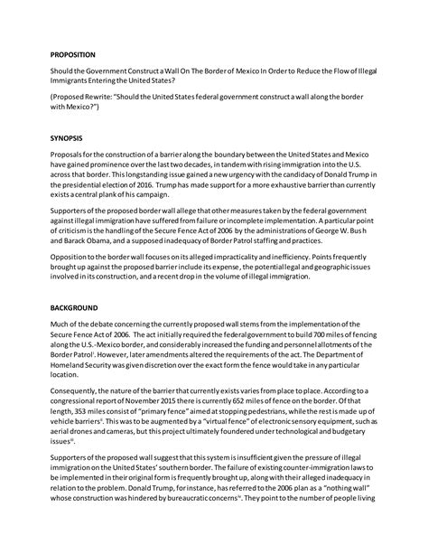 Proposal Border Wall 1 Pdf