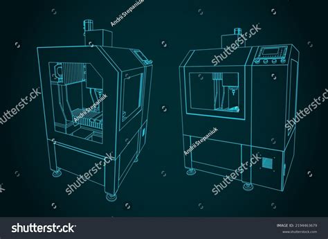 Stylized Vector Illustrations Cnc Pcb Drilling Stock Vector Royalty Free 2194463679 Shutterstock