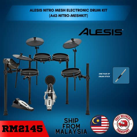 ALESIS Nitro Mesh Electronic Drum Kit A62 NITRO MESHKIT Shopee Malaysia
