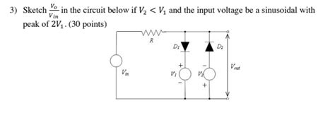 Solved Sketch In The Circuit Below If V Chegg Com
