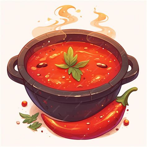 Premium Vector Zesty Salsa Dip Spicy Cartoon Style