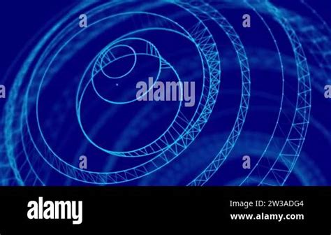 Abstract Digital Connection Moving Dots And Lines Technology