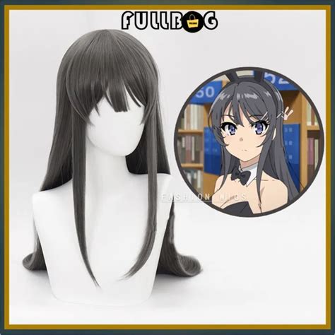 Sakurajima Mai Cosplay Wig Cap Cartoon Anime Costume Play Hair Lazada Ph