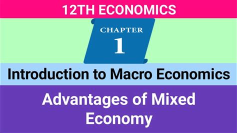 12th Economics Chapter 1 Advantages Of Mixed Economy Cmway Youtube