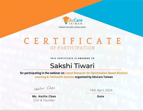 sakshi tiwari on linkedin telehealth machine educare certificate