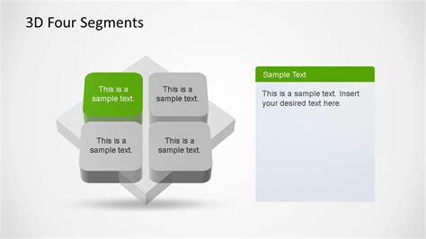 4 Segments 3d Diagrams Powerpoint Template Slidemodel
