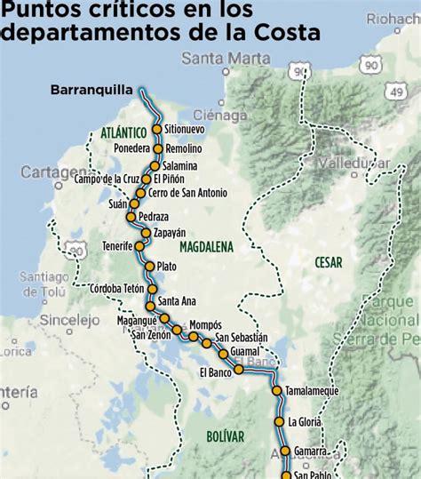 Aumento del río Magdalena pone en alerta municipios de la costa Caribe colombiana Infobae
