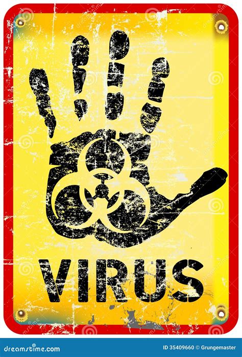 Virus Alert Attention Symbol Made With Binary Code Danger Sign