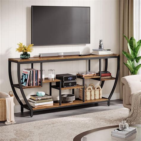 Tribesigns Entertainment Center With Storage Shelves 709 Inch Tv
