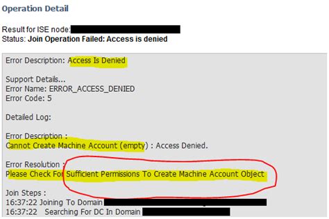 Solved Access Is Denied Cisco Community
