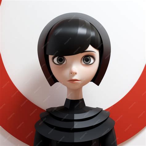 Premium Photo Sophia A Minimalist 3d Character With Japanese