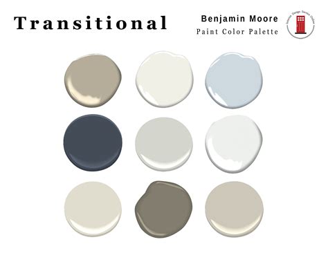 Transitional Paint Color Scheme Interior Paint Palette Etsy España