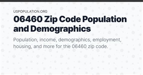 06460 Zip Code Population Income Demographics Employment Housing