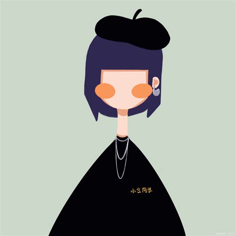 短发女孩风格插画设计作品 设计人才灵活用工 设计dna