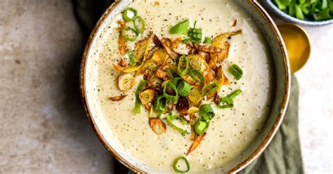 Creamy Potato Soup With Crispy Fried Potato Skins