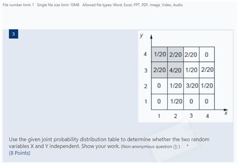 Solved File Number Limit 1 Single File Size Limit 10MB Chegg Com