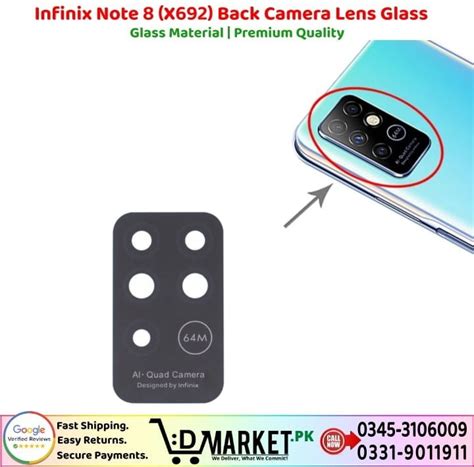Infinix Note X Back Camera Lens Glass Price In Pakistan