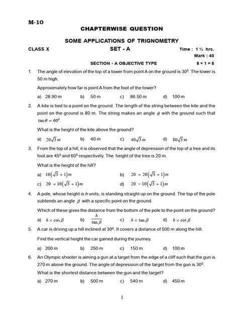 Applications Of Trignometry Pdf Angle Ladder