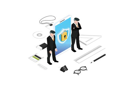 Isometric Secure Data Protect 3d Vector Set Privacy Protection Antivirus Data Security